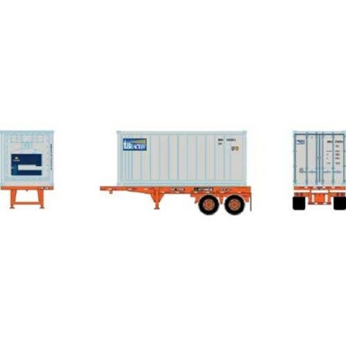 Athearn 28893 HO RTR 20' Chassis w Reefer Container Beacon - Chuck's ...