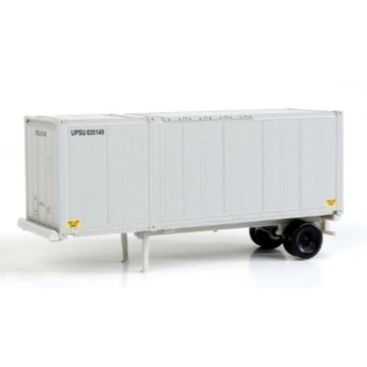 Walthers 8600 HO UPS 28' Container with Chassis 2-Pack - Chuck's Trains ...