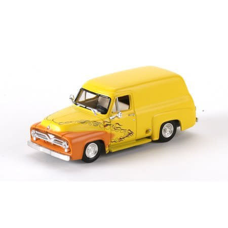 Athearn HO RTR 1955 Ford F-100 Panel Truck, Yellow/Flames - Chuck's ...