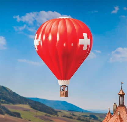 131004 HO Hot-Air Balloon - Kit - Red w/Swiss Cross - Chuck's Trains ...