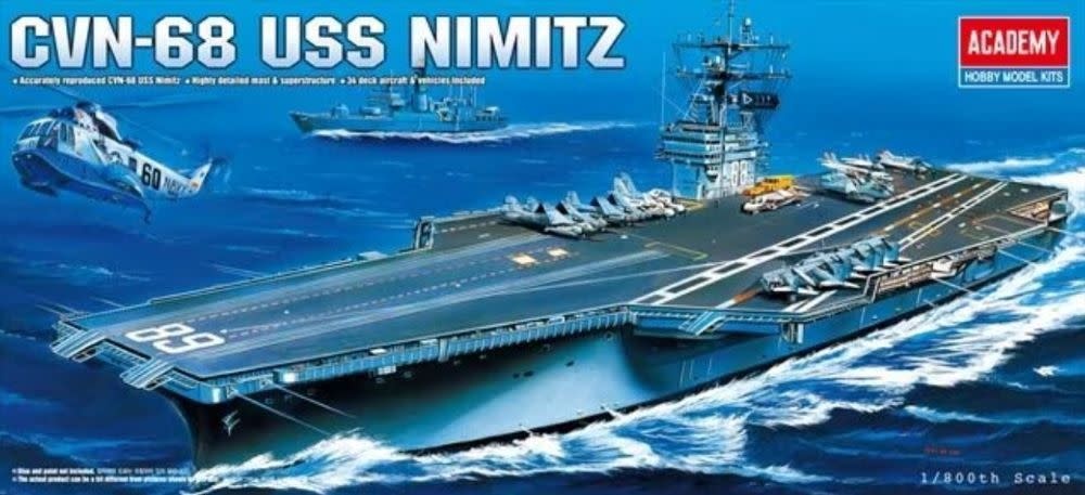 Academy 14213 1/800 USS Nimitz Aircraft Carrier - Chuck's Trains ...