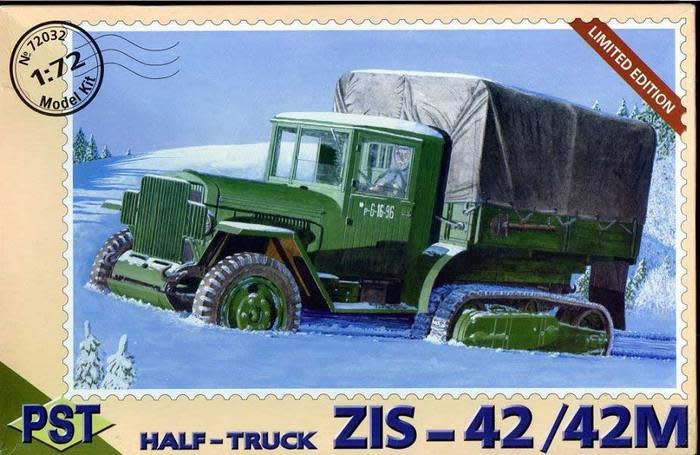 PST 72032 1/72 ZiS-42/ZiS-42M Half-Truck model kit - Chuck's Trains & Hobby Depot