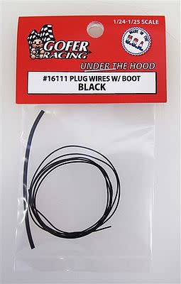 Gofer Racing 16111 Black Plug Wires with Boot - Chuck's Trains & Hobby ...