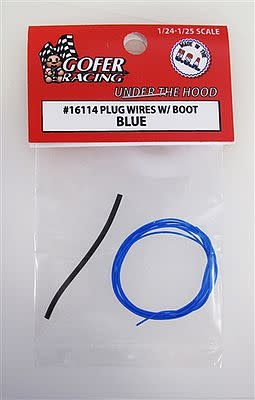 Gofer Racing 16114 Blue Plug Wires with Boot - Chuck's Trains & Hobby Depot