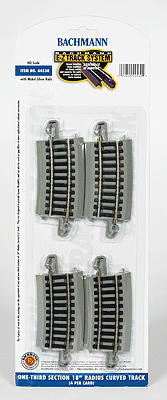 Bachmann 44530 HO E-Z Track 1/3 section 18 inch radius - Chuck's Trains ...