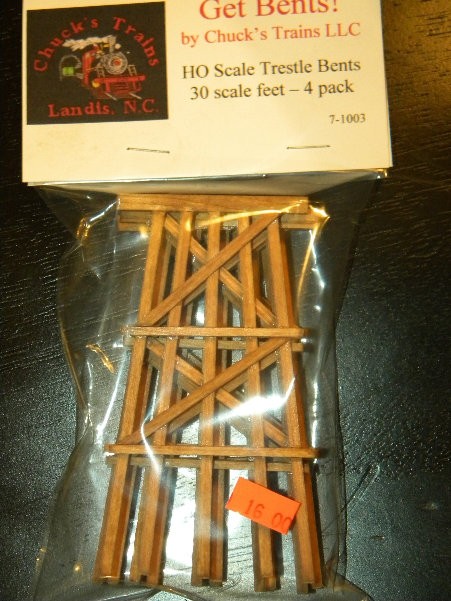 30 Scale Foot Timber Trestle Bent 4 pack - Chuck's Trains & Hobby Depot