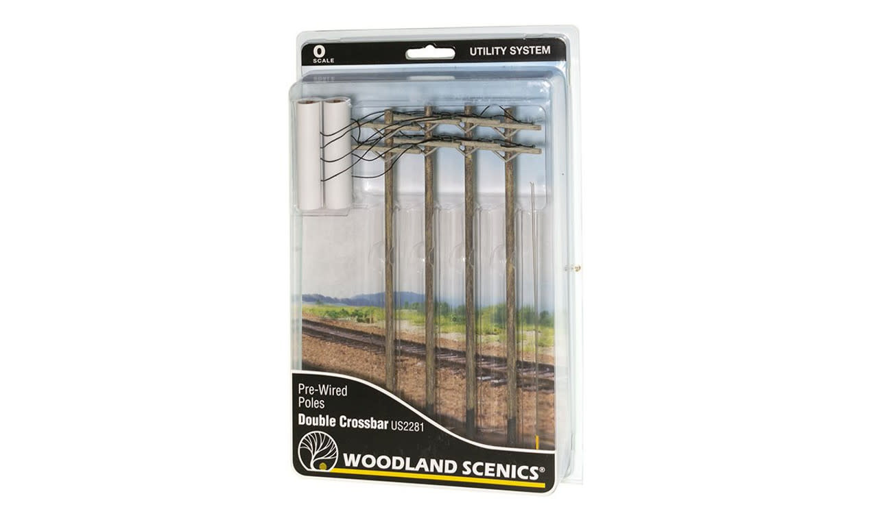 2281 O Pre-Wired Poles Double Crossbar Wired Poles - Chuck's Trains ...