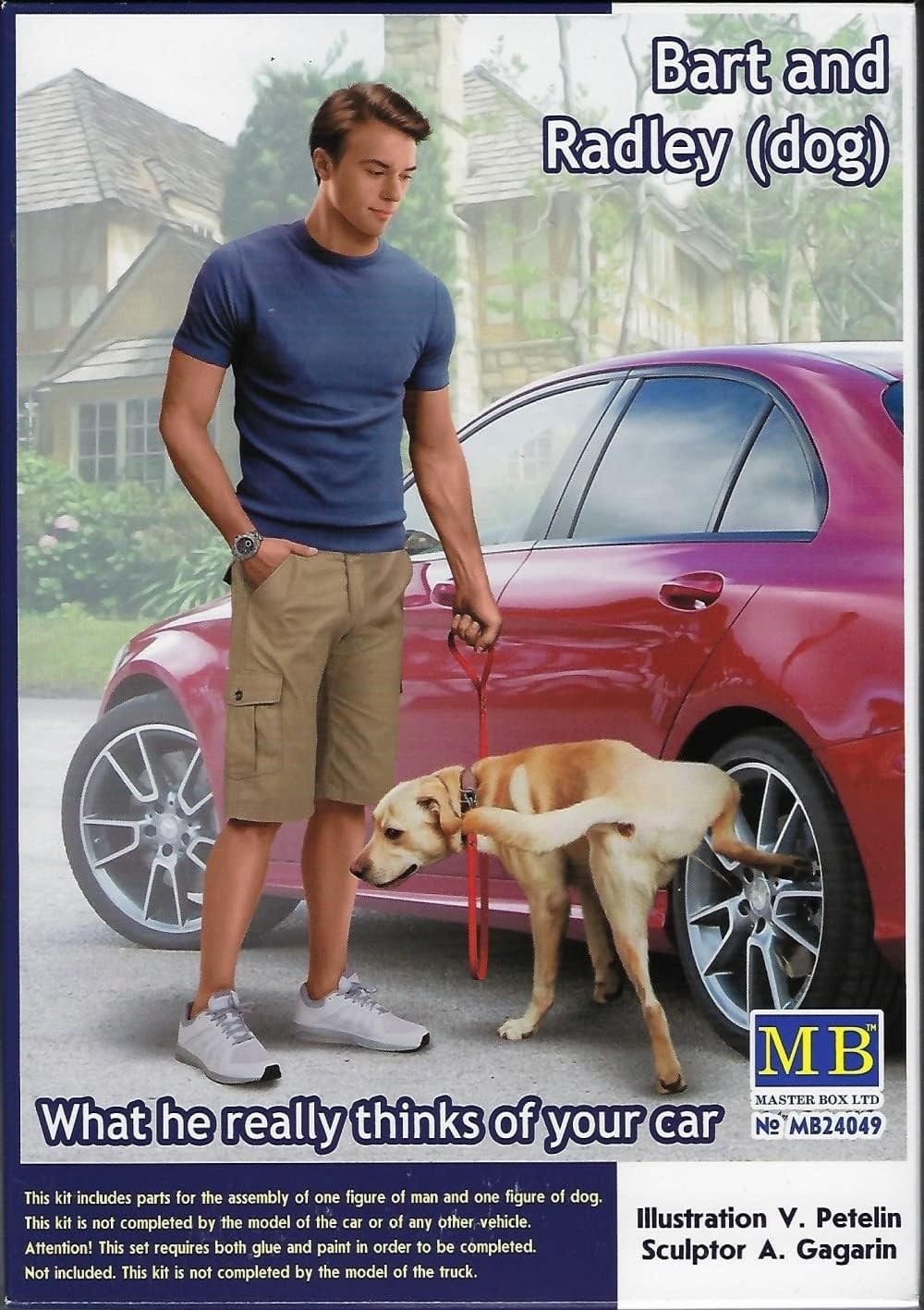 Master Box 24049 1/24 Bart & Radley the Dog w/Leg-Up - Chuck's Trains & Hobby Depot