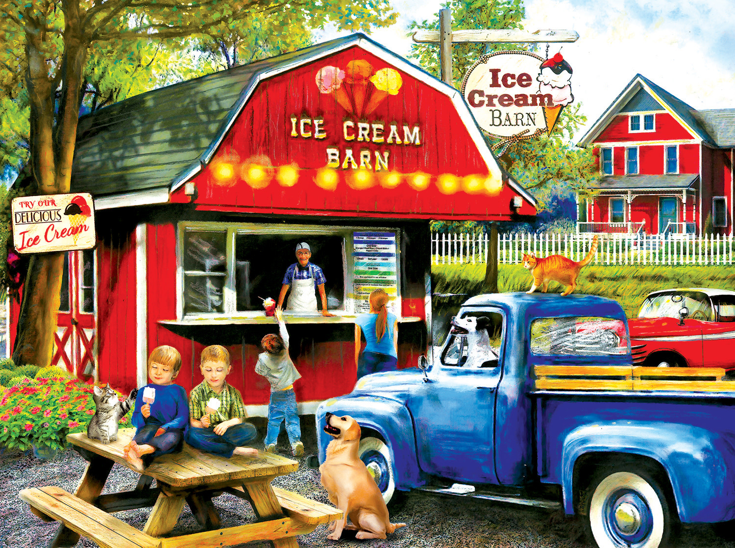 Suns Out 28858 Ice Cream Barn 1000 Piece Jigsaw Puzzle - Chuck's Trains ...