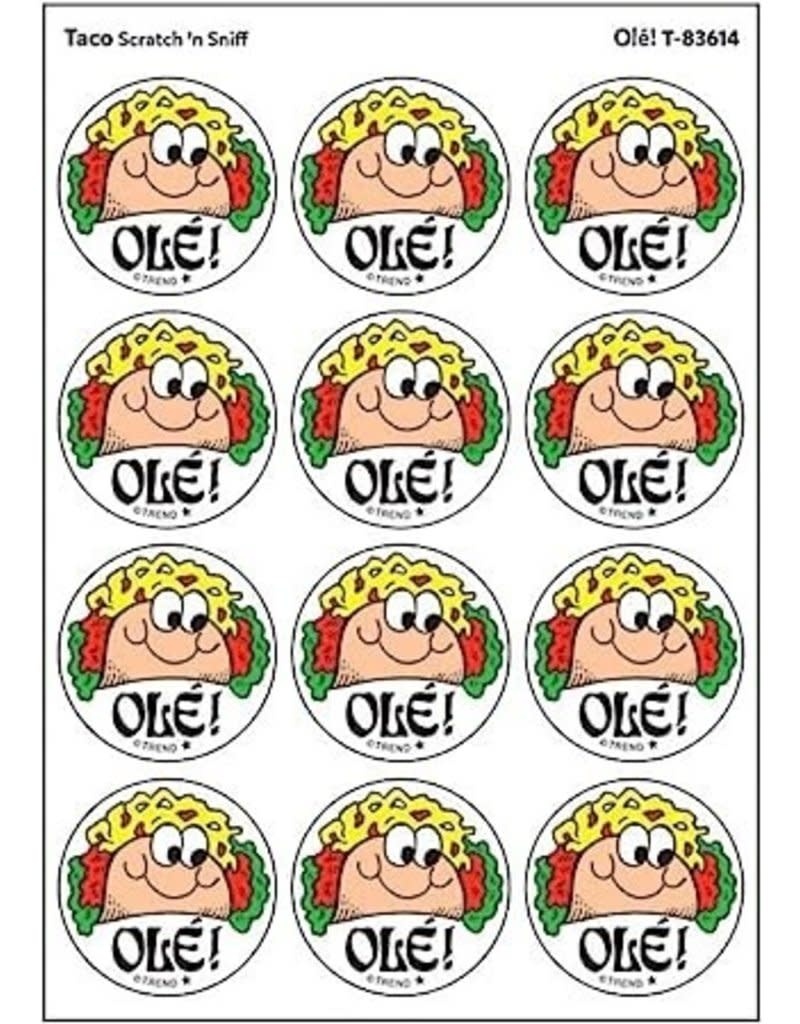 Trend 83614 Taco Stinky Stickers - Chuck's Trains & Hobby Depot