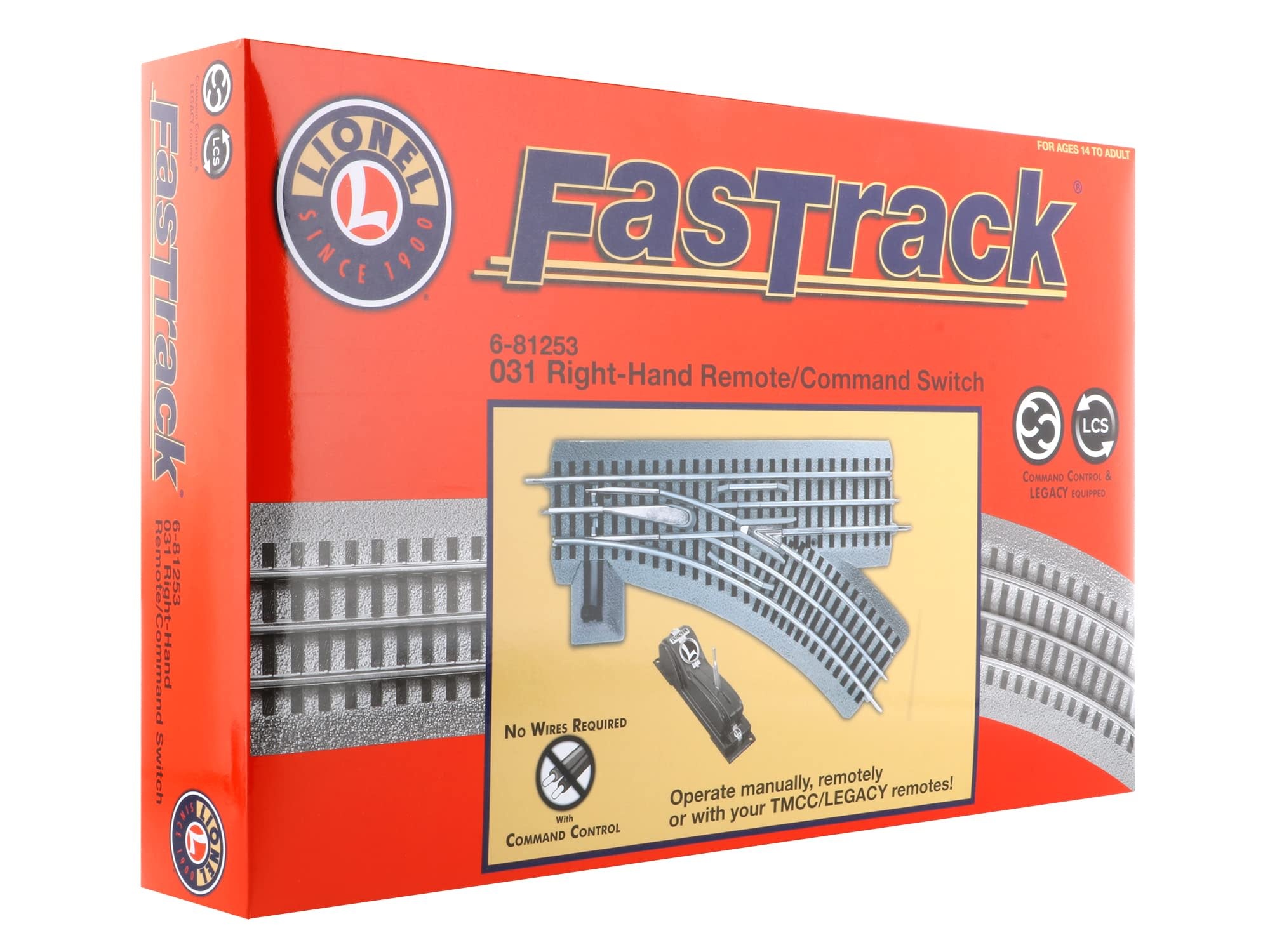 Lionel 681253 O FasTrack O31 Remote Command RH Switch - Chuck's Trains ...