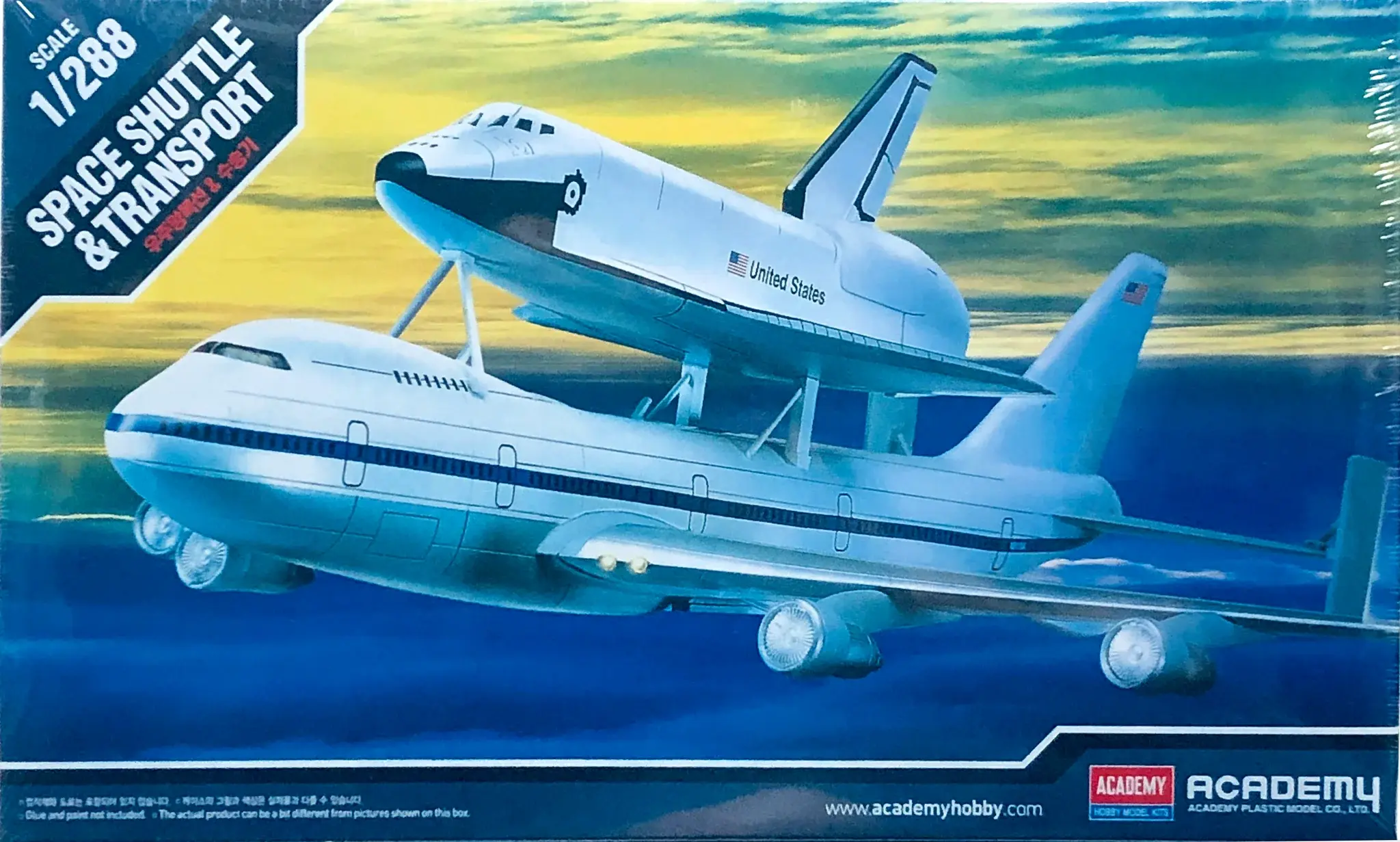 Academy 12708 1/288 Plastic Model Kit Space Shuttle & NASA Transport ...
