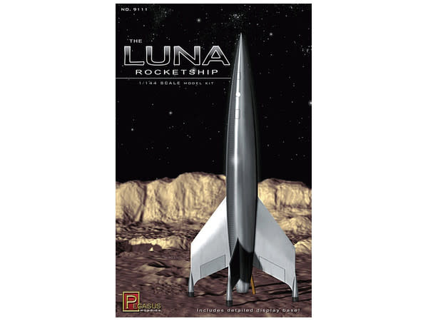Pegasus 9111 Luna Rocketship 1/144th Scale - Chuck's Trains & Hobby Depot