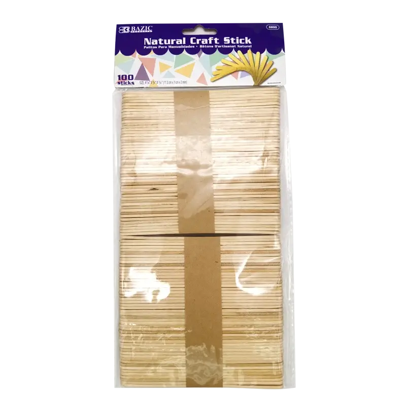 Bazic 6800 Craft Sticks 100 - Chuck's Trains & Hobby Depot