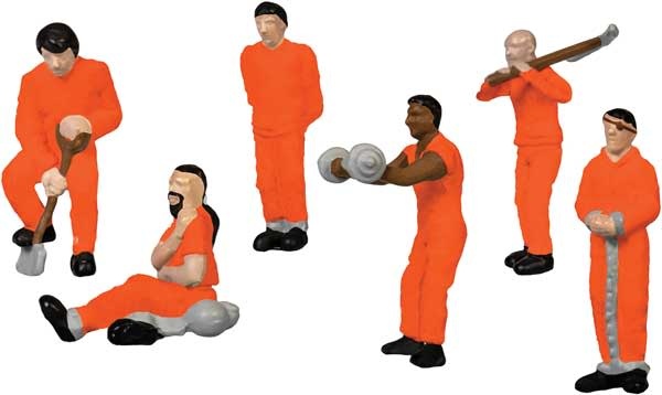 Lionel 1957180 HO Prison Work Crew - Orange Prisoners - Chuck's Trains ...