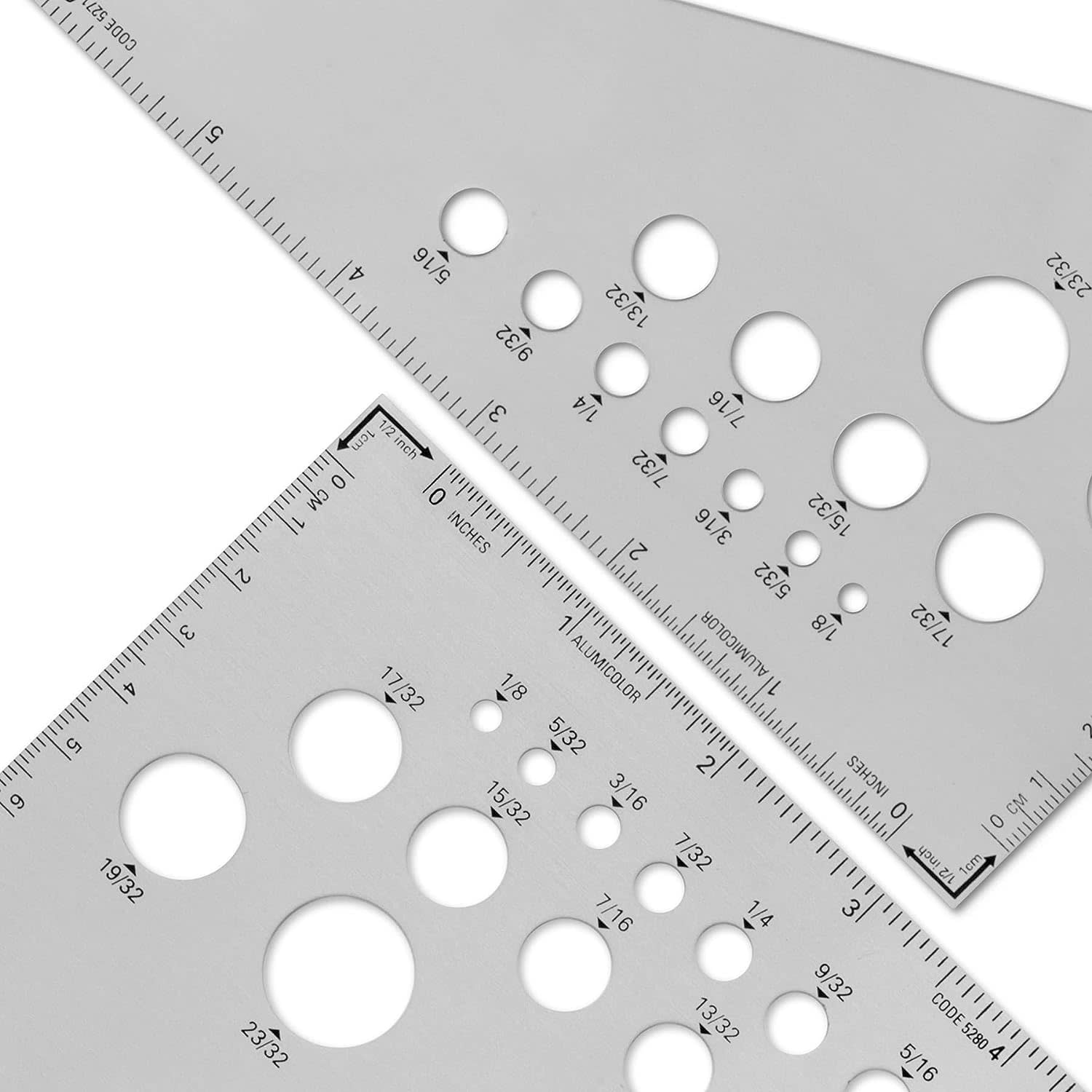 Alumicolor Aluminum Calibrated Drafting Triangle 2 Piece Set - 30/60/90 ...