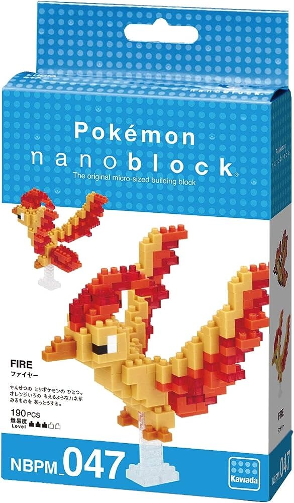 Nanoblock 047 NANABLOCK POKEMON MOLTRES - Chuck's Trains & Hobby Depot