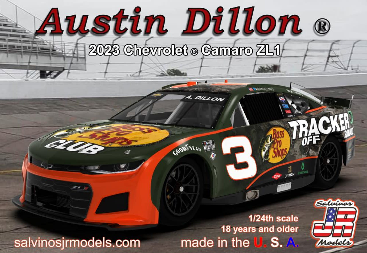 Salvino 2023ADP 1/24 Austin Dillon 2023 NASCAR Chev Camaro ZL1 Race Car ...