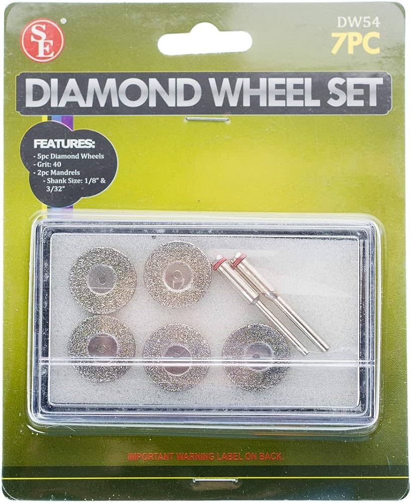 DW54 7pc Diamond Wheels Including 2pc Mandrels (40 Grit) - Chuck's ...