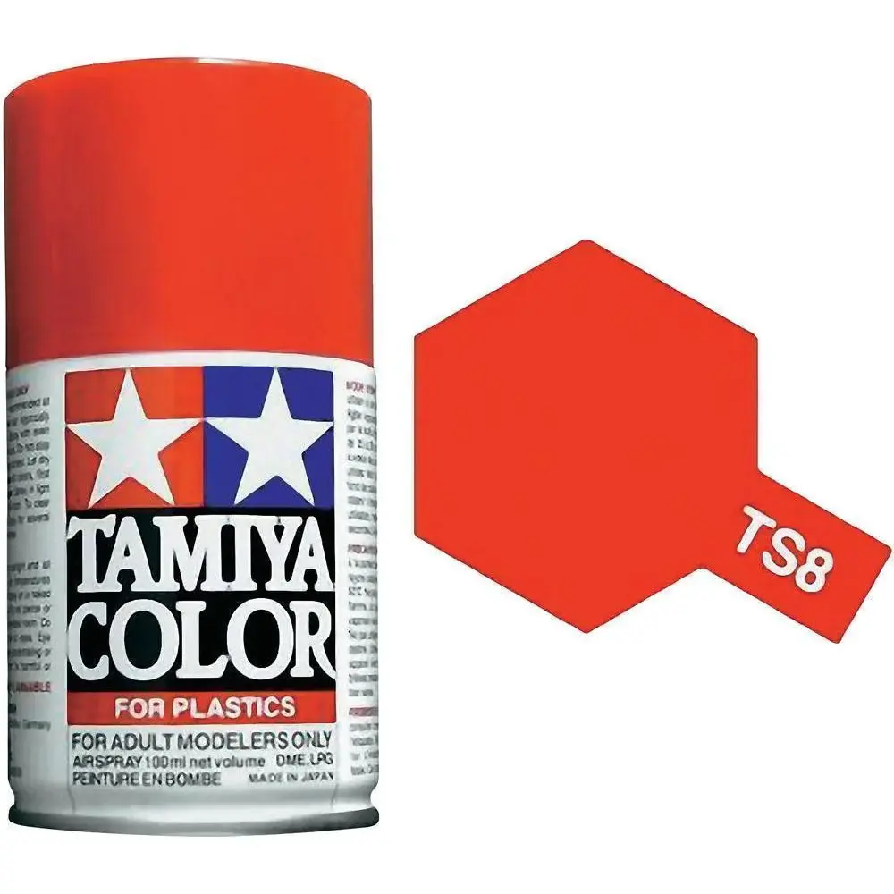 Tamiya 85008 TS8 Italian Red Spray Paint - Chuck's Trains & Hobby Depot