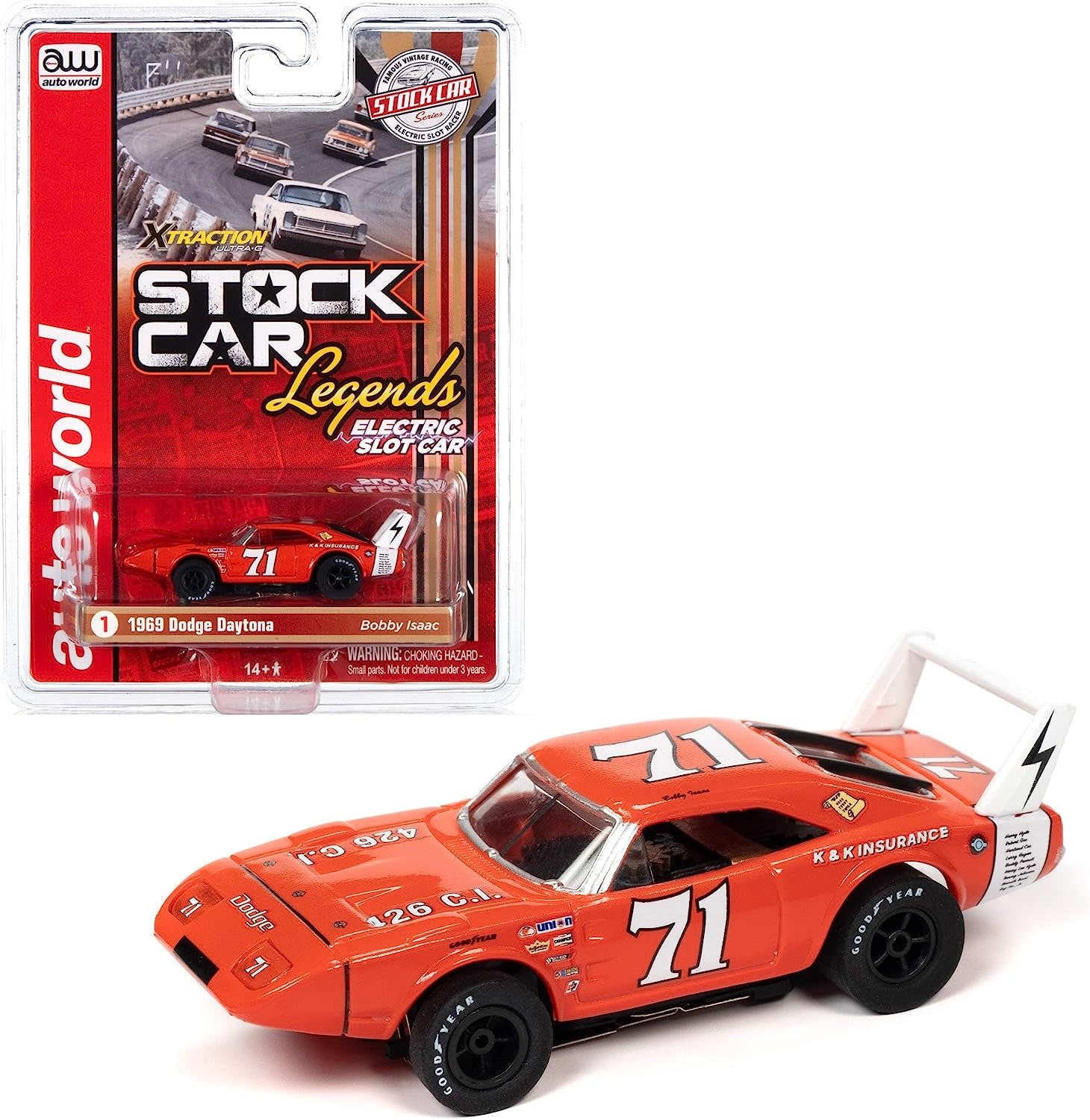 Auto World SC355 Stock Car Legends Bobby Isaac 1969 Dodge Daytona Stock ...