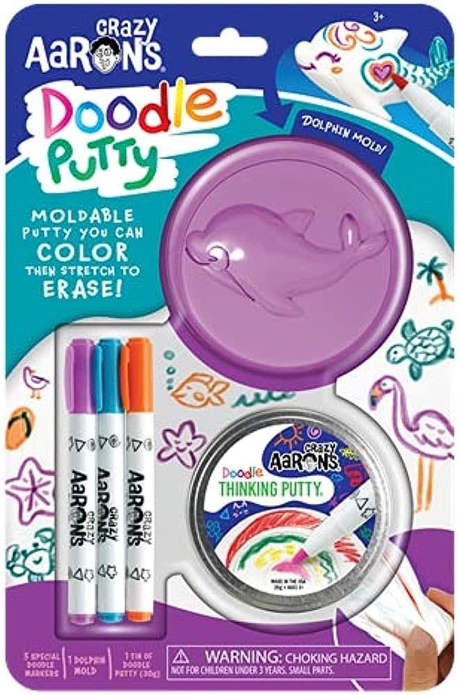 Crazy Aarons DK003 Doodle Dolphin Thinking Putty - Chuck's Trains & Hobby Depot