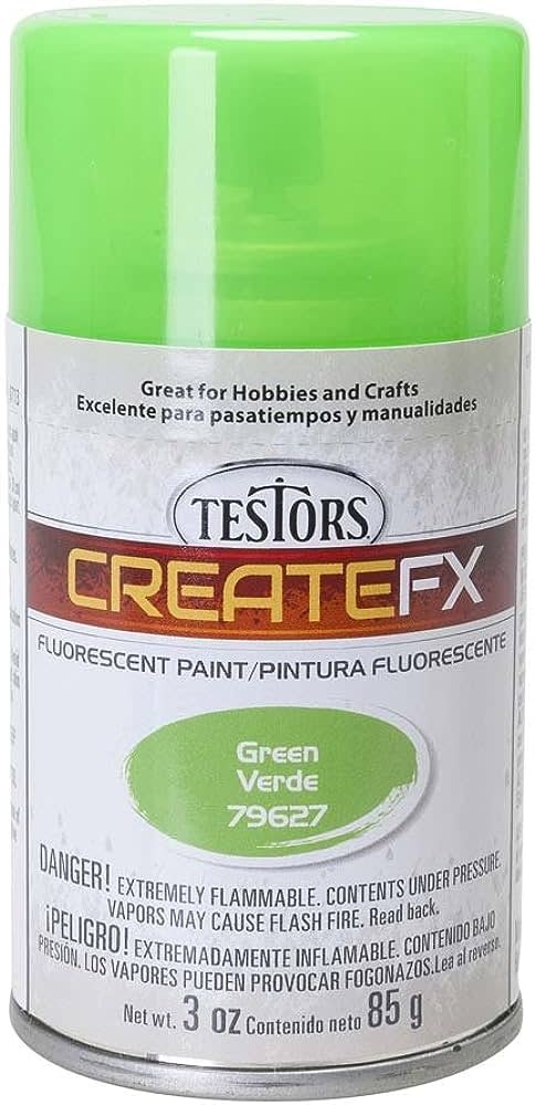 Testors 79627 Fx Fluorescent Green Spray 3oz - Chuck's Trains & Hobby Depot
