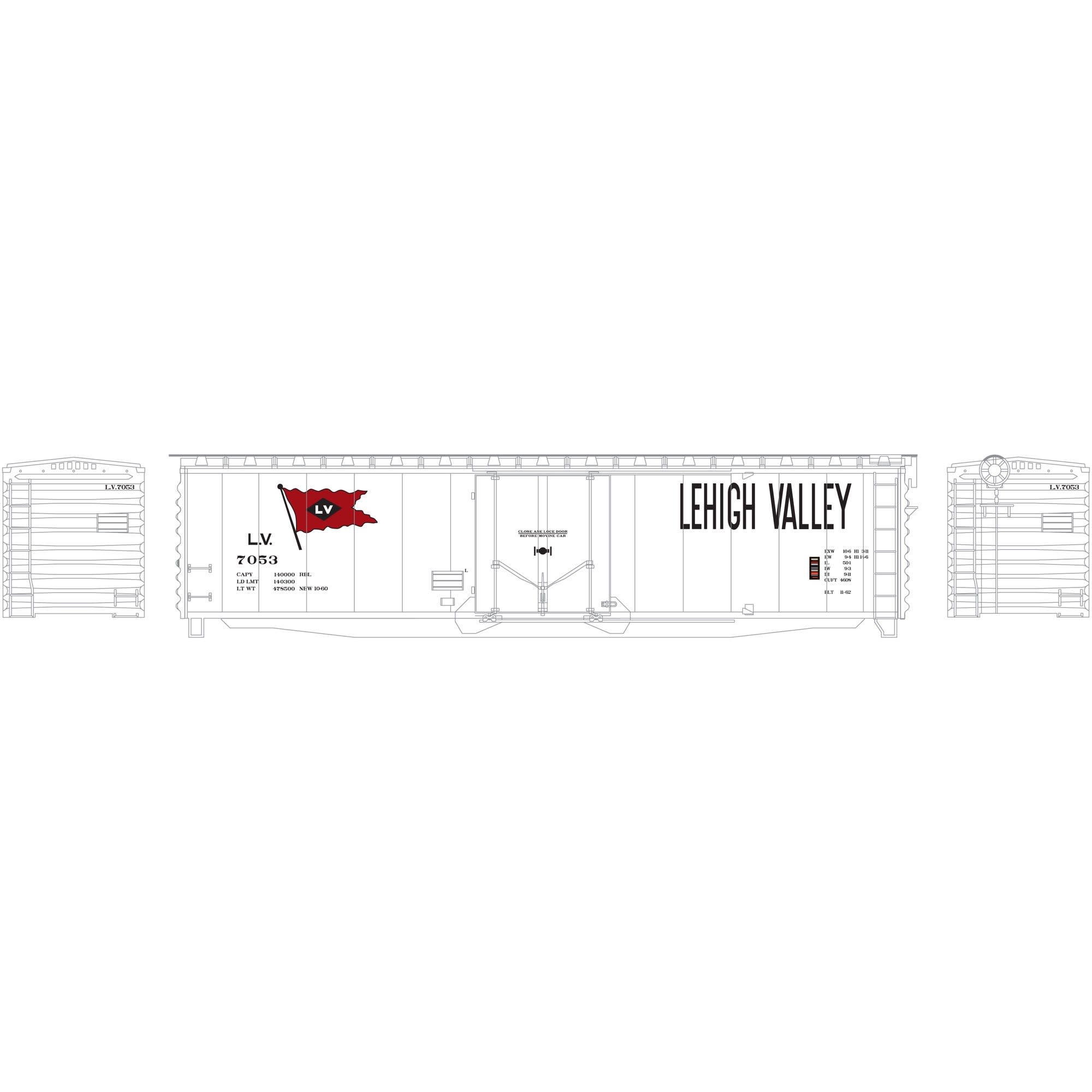 Athearn 18829 N 50' PS-1 Plug Door Smooth Side Box LV 7053 - Chuck's ...