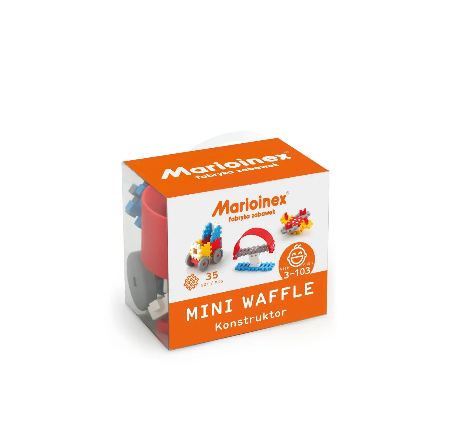 Marioinex Mini Waffle Constructor - 35 Pieces - Blue - Chuck's Trains ...