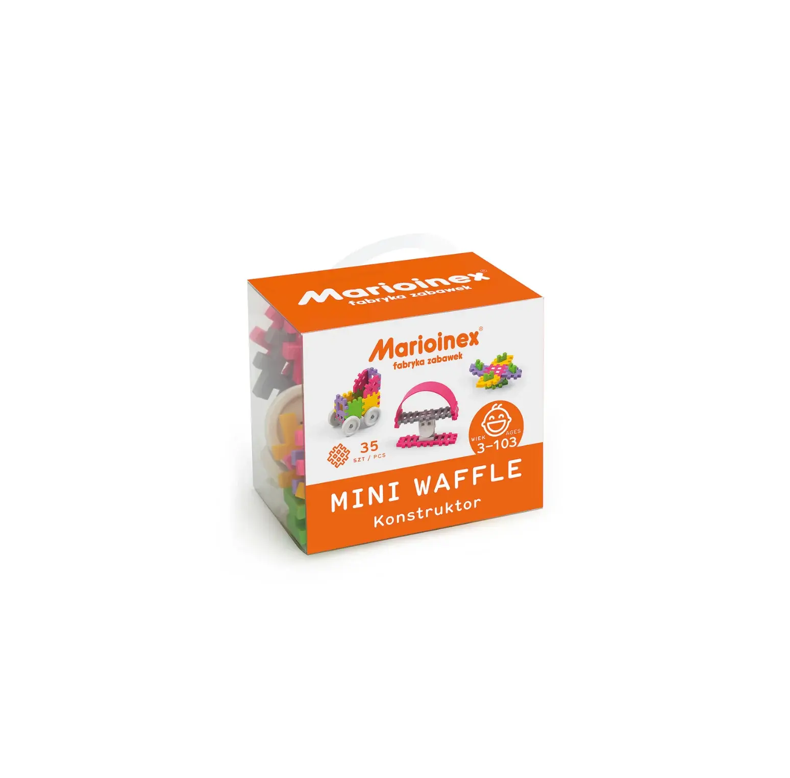 Marioinex Mini Waffle Constructor - 35 Pieces - Pink - Chuck's Trains ...