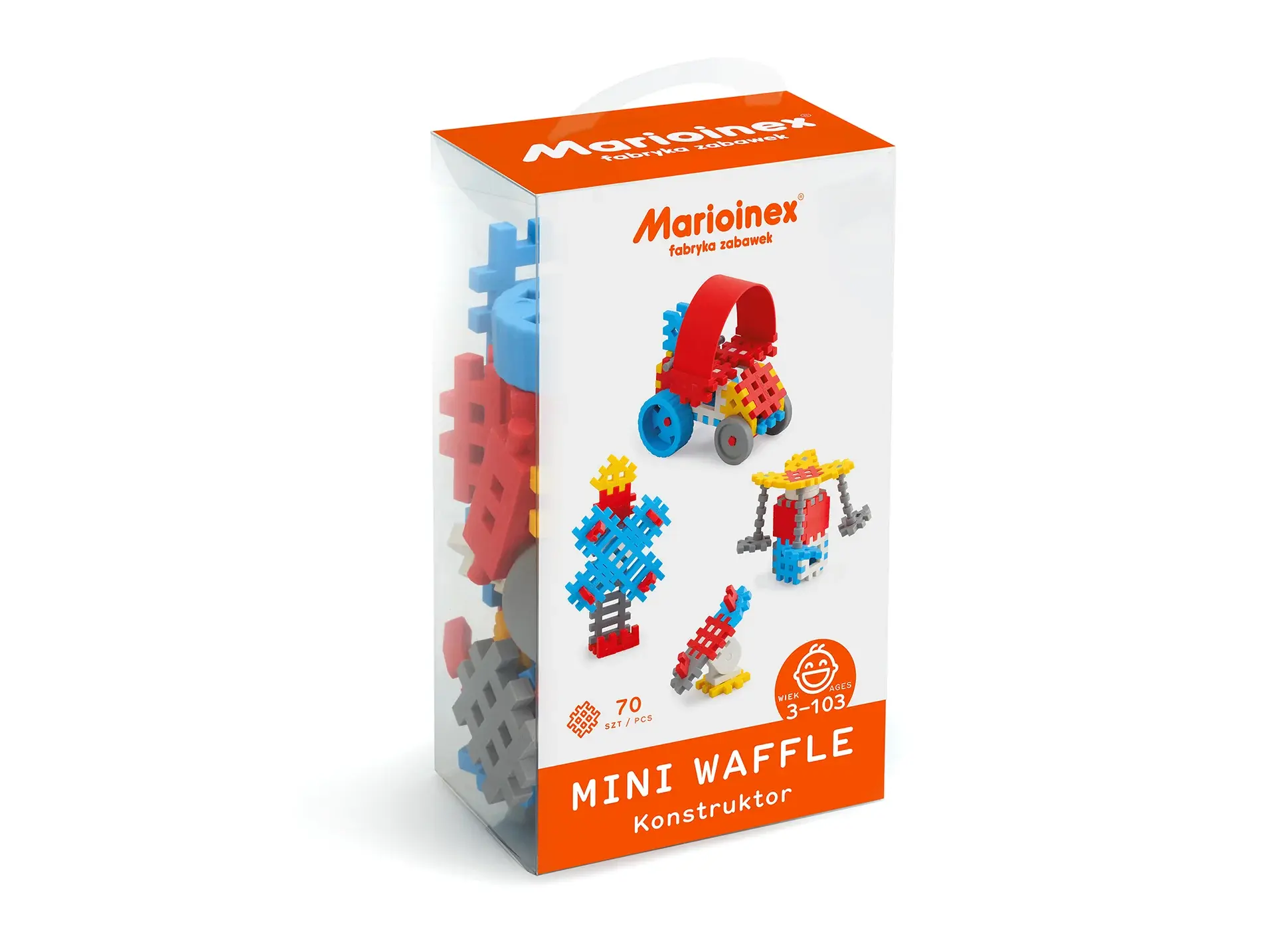 Marioinex Mini Waffle Constructor - 70 Pieces - Blue - Chuck's Trains ...