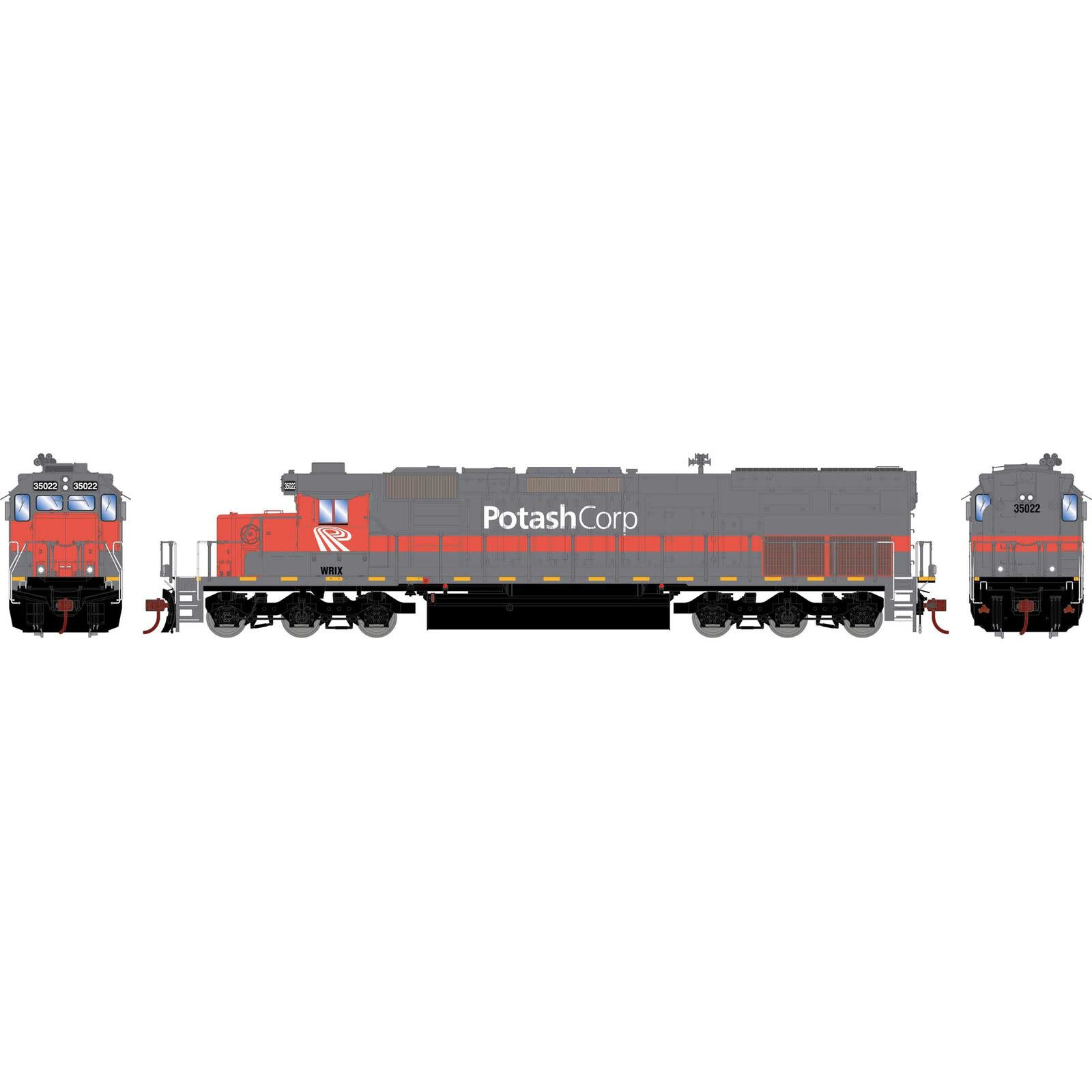 73056 HO SD40T-2 Potash/WRIX #35022 - Chuck's Trains & Hobby Depot
