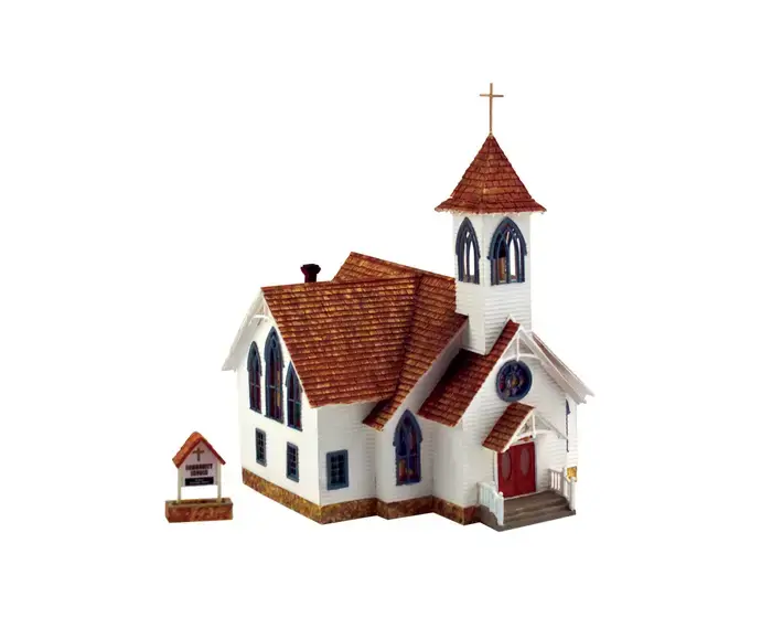 Woodland Scenics 5041 HO Community Church - Assembled - Chuck's Trains ...
