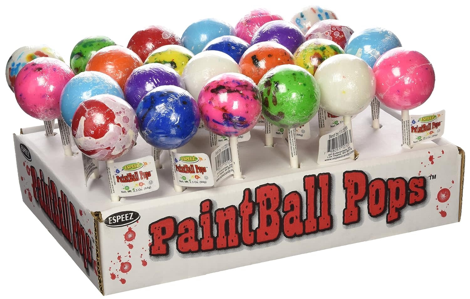 Candy Giant Paintball Pop Jawbreaker - 1 count - Chuck's Trains & Hobby ...