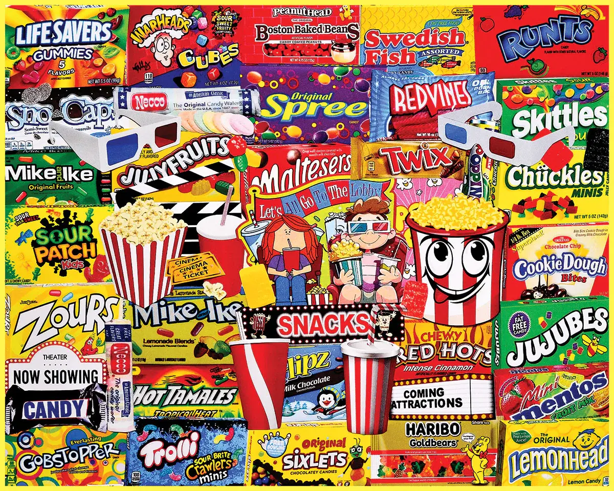 Movie Snacks 1000 Piece Puzzle - Chuck's Trains & Hobby Depot