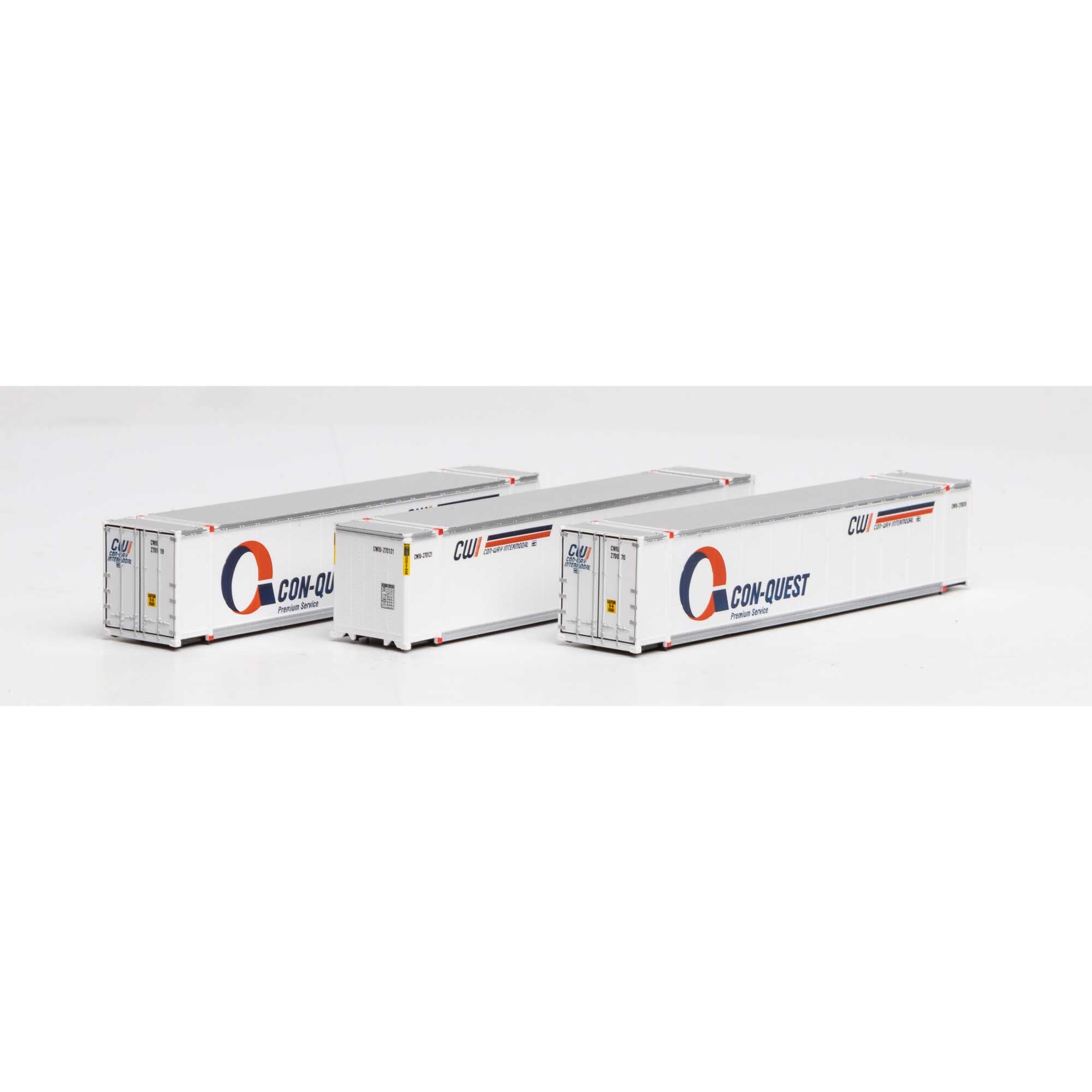 17294 N 48' Container Conquest #1 - 3 Pack - Chuck's Trains & Hobby Depot