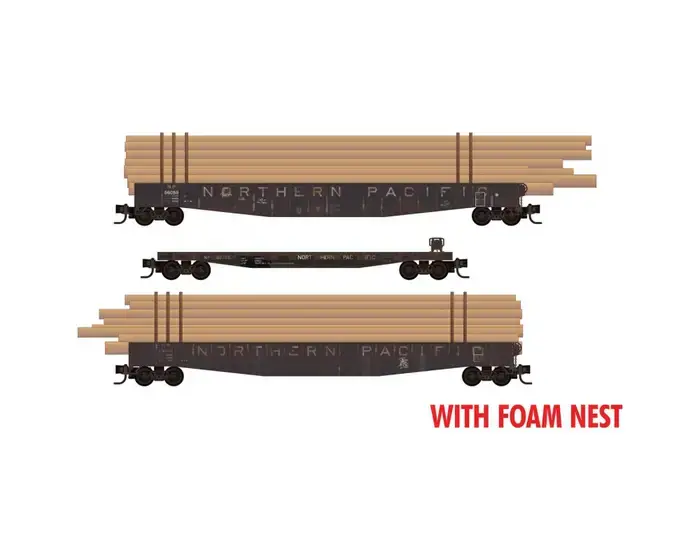 Micro Trains Line 98302240 N NP Log & Flat 3 Pack - Foam Insert - Chuck ...