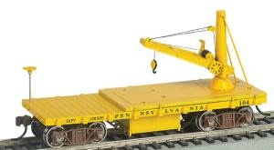 16418 HO OT MoW Derrick Car PRR Line - Chuck's Trains & Hobby Depot