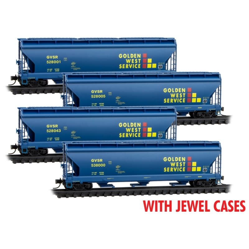 98300199 N Golden West Service GWS 3 Bay Covered Hoppers - 4 Pack ...
