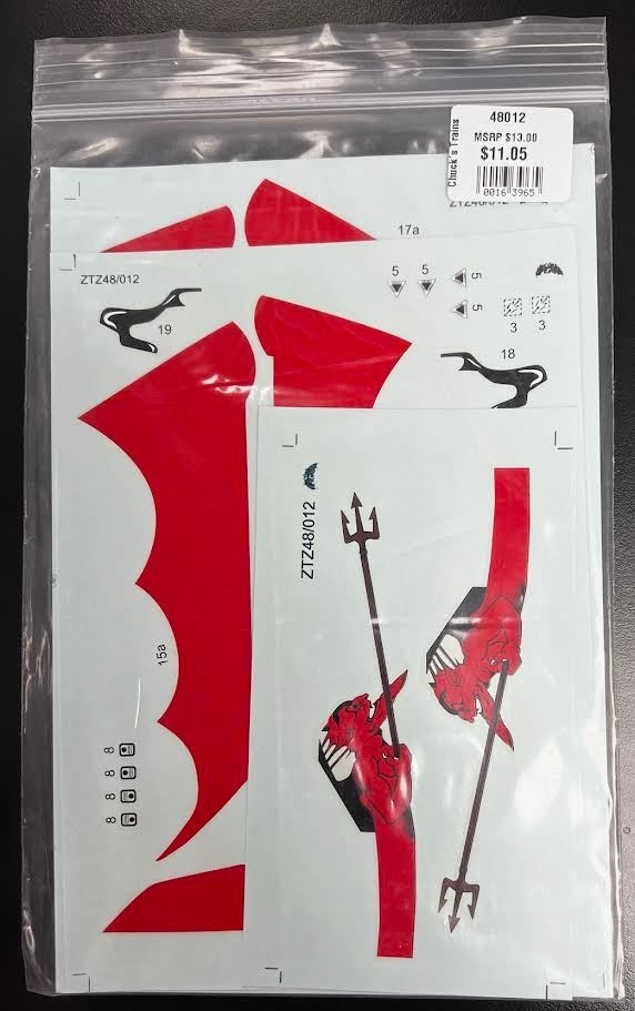 Zotz Decals 48012 1/48 Red Devil Italian Tornado 50th Anniv Decals ...