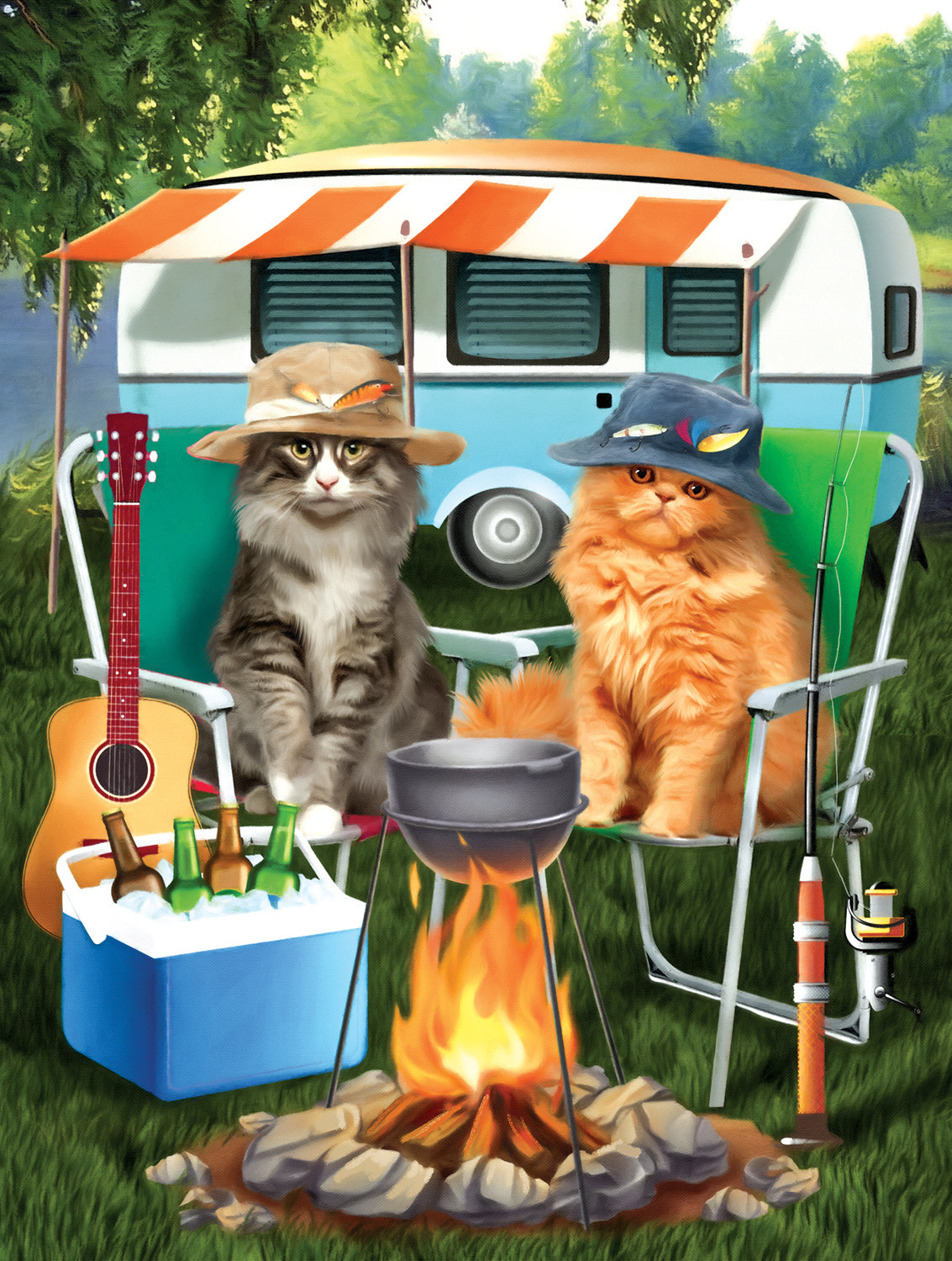 Suns Out Camping Buddies 300 Piece Puzzle - Chuck's Trains & Hobby Depot