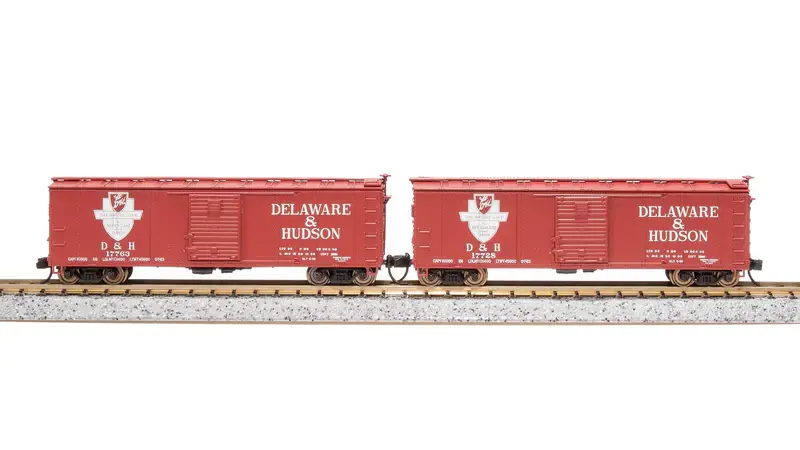 7277 N, USRA 40' Steel Boxcar, D&H, 2 Pack - Chuck's Trains & Hobby Depot