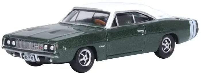 87DC68005 HO 1968 Dodge Charger Racing Green - Chuck's Trains & Hobby Depot