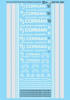 Micro Scale 87-1421 HO Scale - RJ Corman (RJCC) Diesel Hood & Switcher ...