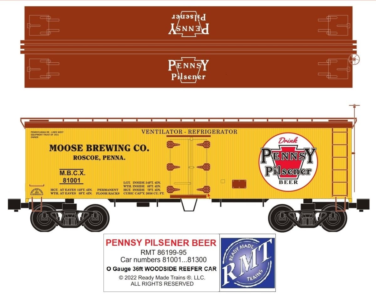 Ready Made Trains 8619997 O Woodside Reefer New Yorker Beer - Chuck's ...