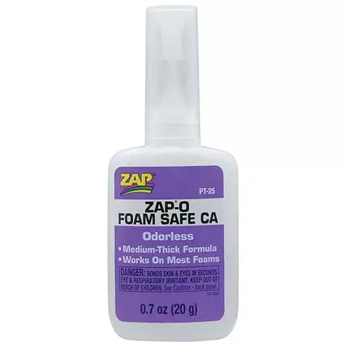 Zap 25 ZAP Foam Safe Glue 7oz (Purple) - Chuck's Trains & Hobby Depot