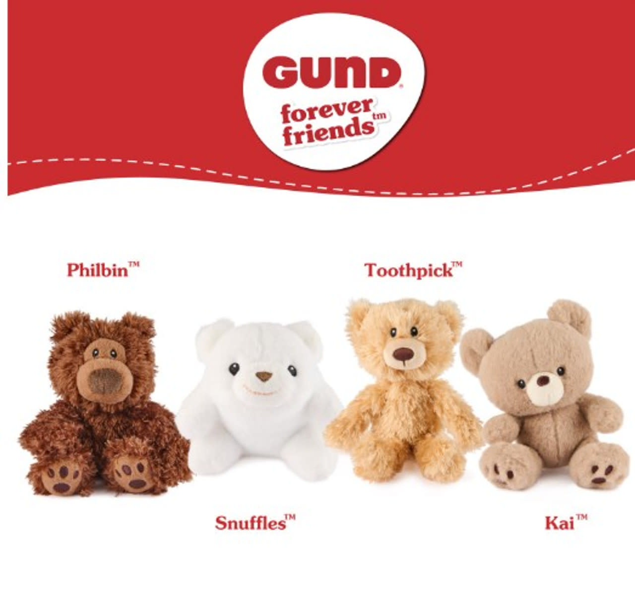 Forever Friends Mini Kai Bear 4 in - Chuck's Trains & Hobby Depot