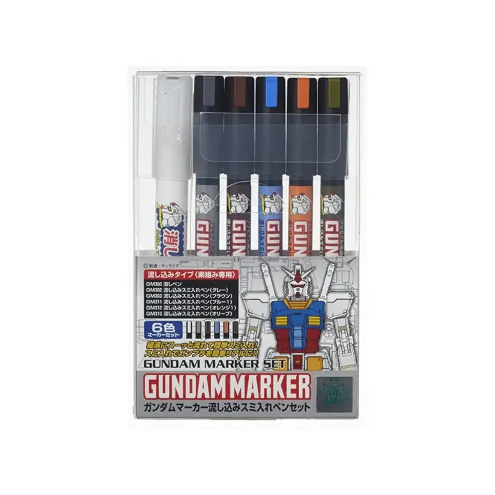 122 Gundam Marker Set - Pouring - Chuck's Trains & Hobby Depot
