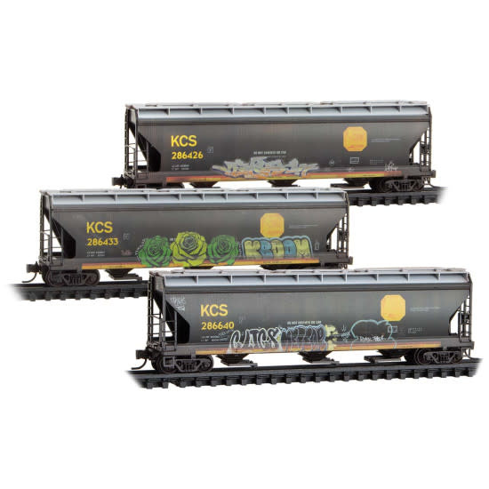 98305097 N KCS Weathered - 3 Pack - Chuck's Trains & Hobby Depot