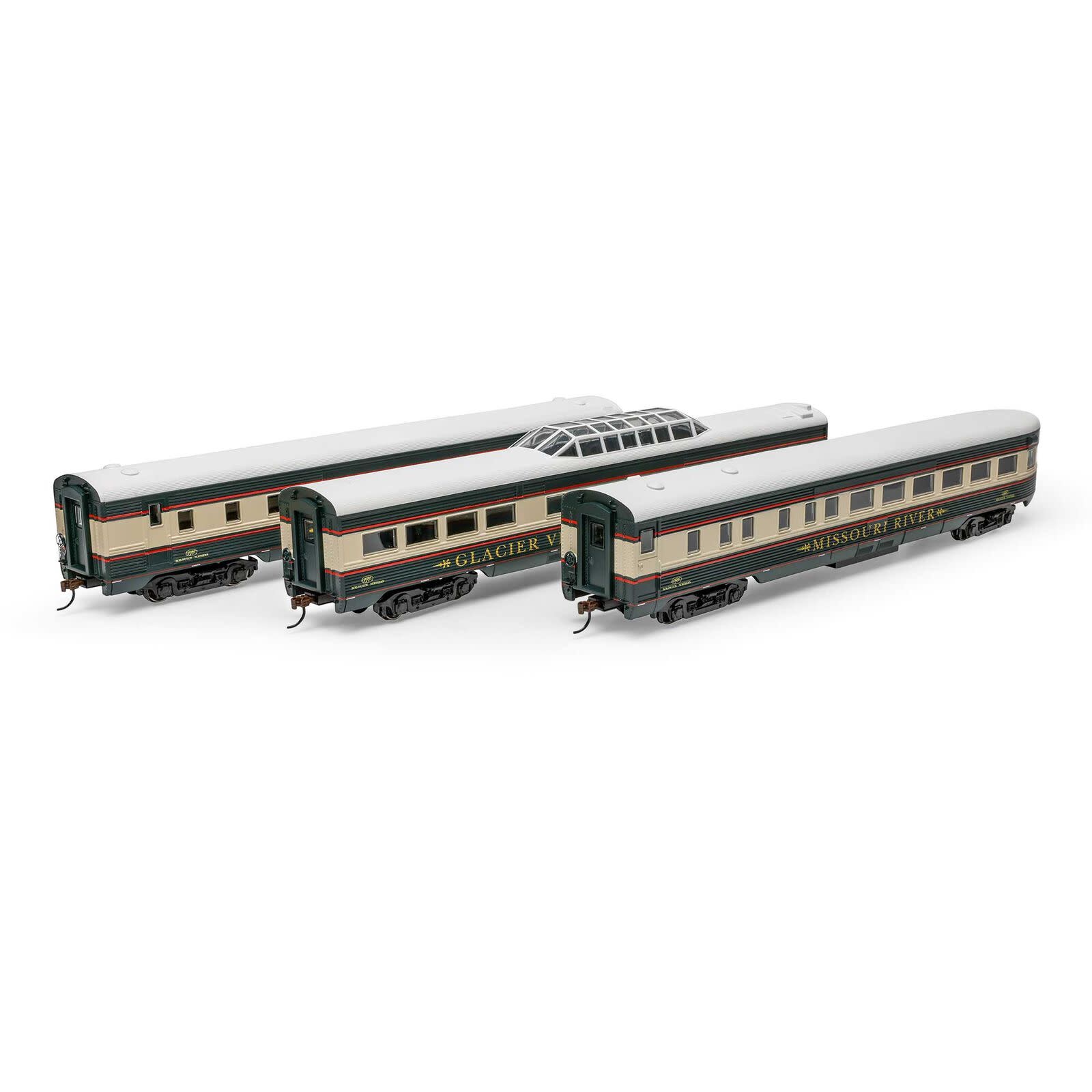 79123 HO Streamline Passenger Cars BN #1 (3) - Chuck's Trains & Hobby Depot